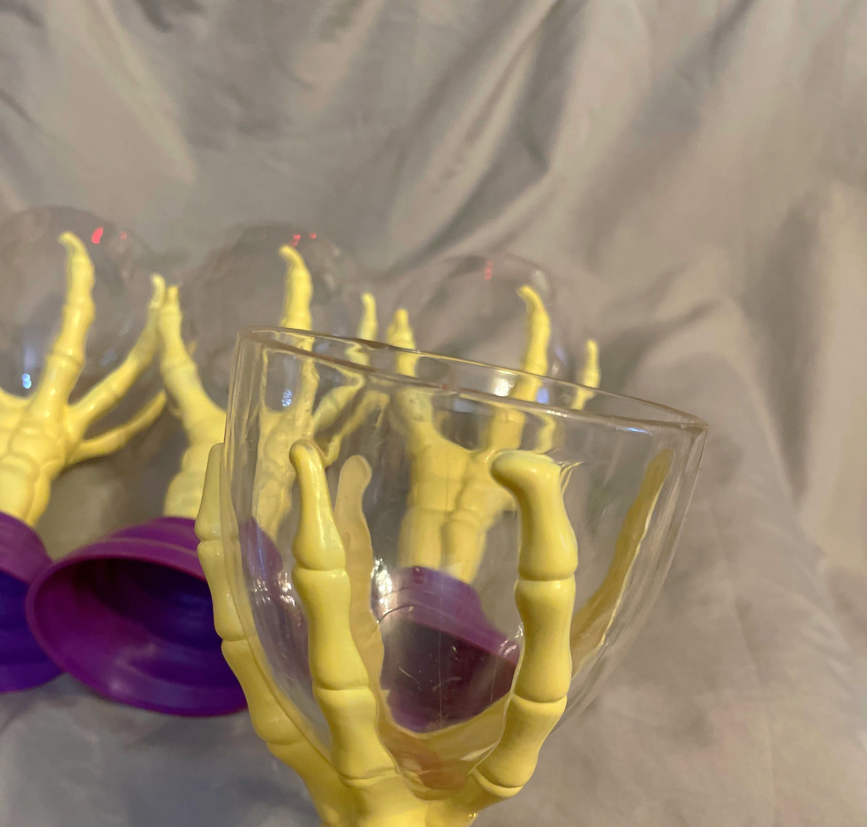 Halloween Vintage Plastic Skeleton Hand Goblet Cups - Etsy