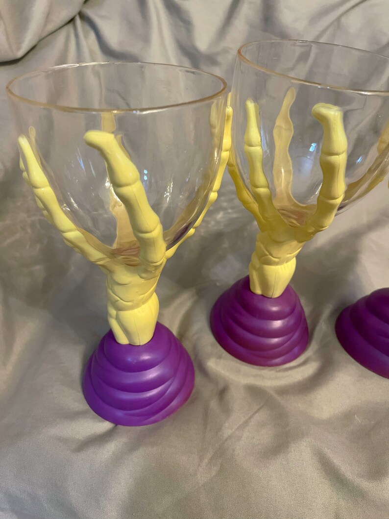 Halloween Vintage Plastic Skeleton Hand Goblet Cups - Etsy