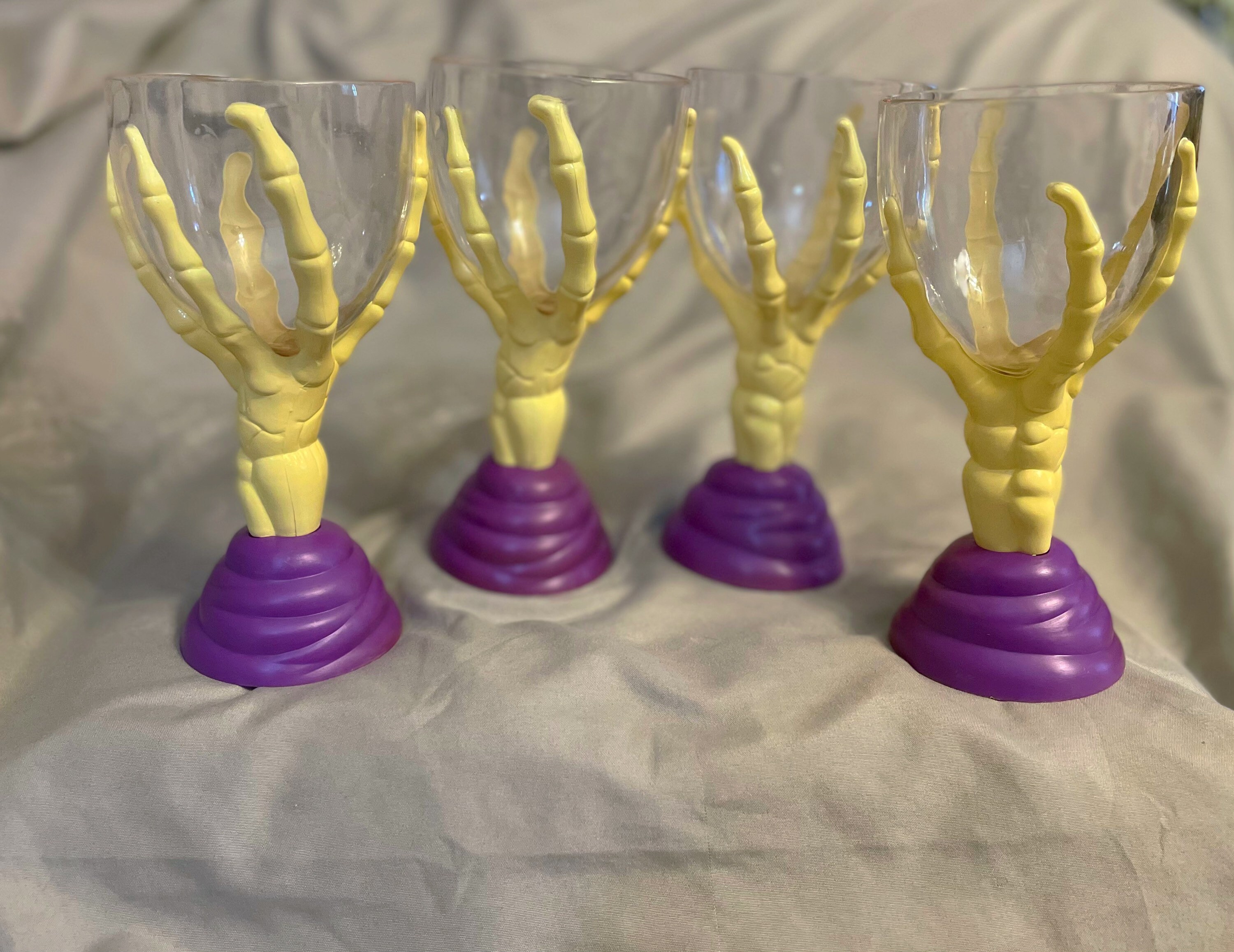 Halloween Vintage Plastic Skeleton Hand Goblet Cups - Etsy