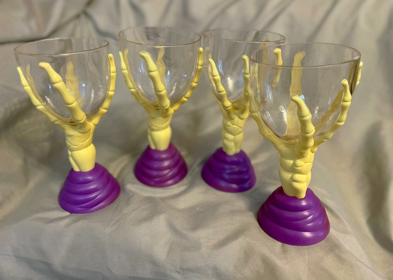 Halloween Vintage Plastic Skeleton Hand Goblet Cups - Etsy