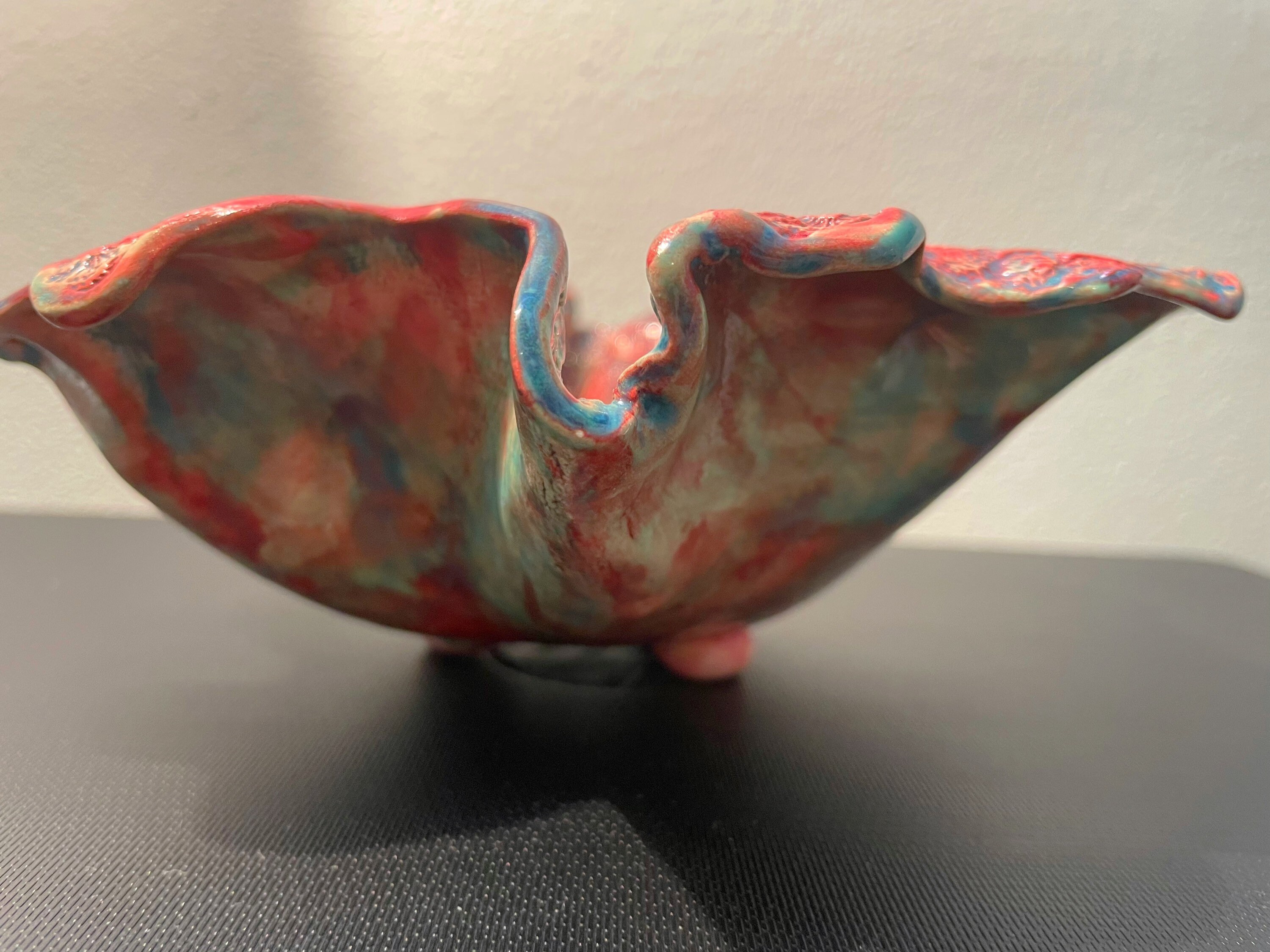 Ceramic Scalloped Bowl Sculpture With Sea Shell Like Texture - Etsy