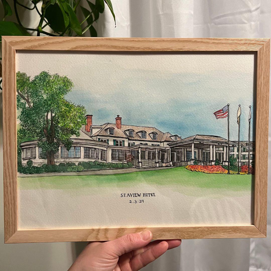 Custom House Portraits, Custom Building Portrait, Hand-painted Home or ...