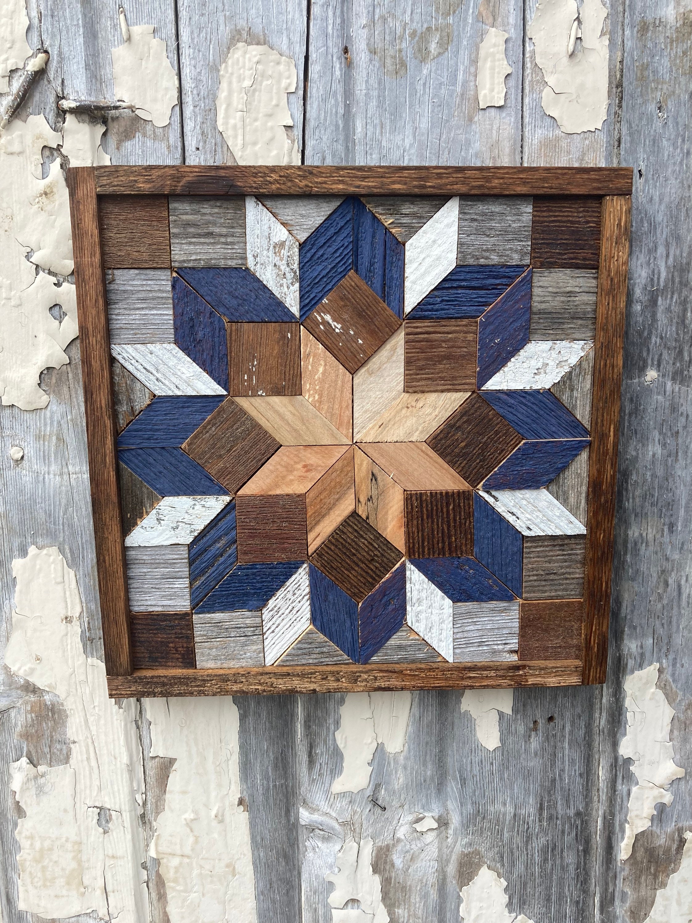SS6 Amish Barn Quilt Wood Plaque 12 X12 ss6-amish-barn-quilt-wood-plaque-12-x12