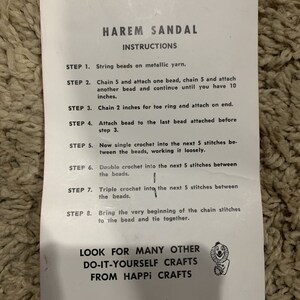 Harem Sandals Craft Kit. New. Vintage Stock. - Etsy
