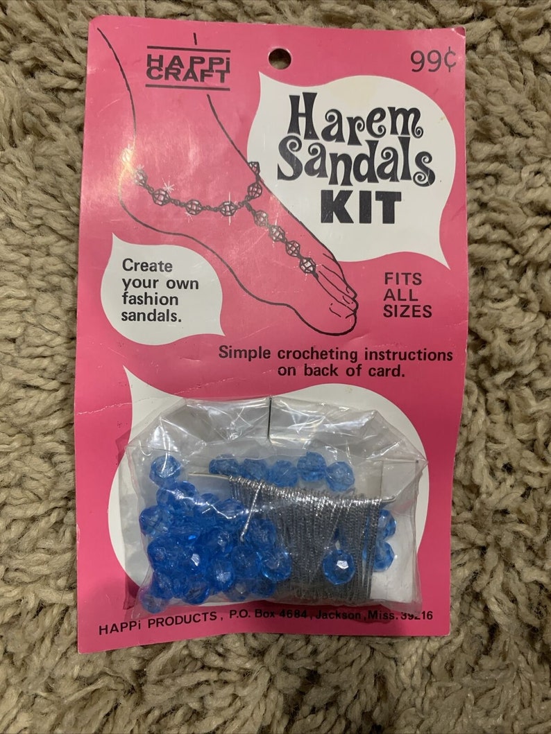 Harem Sandals Craft Kit. New. Vintage Stock. - Etsy