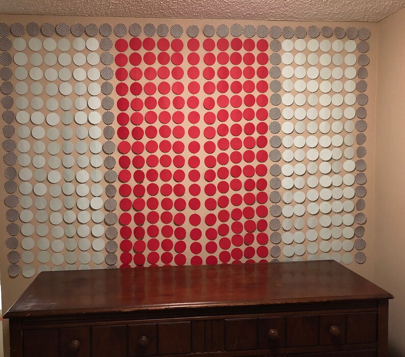 Red, Blue and Checkered Circle Curtain Backdrop - Etsy