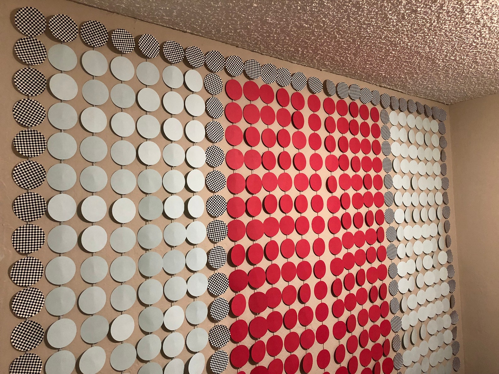 Red, Blue and Checkered Circle Curtain Backdrop - Etsy