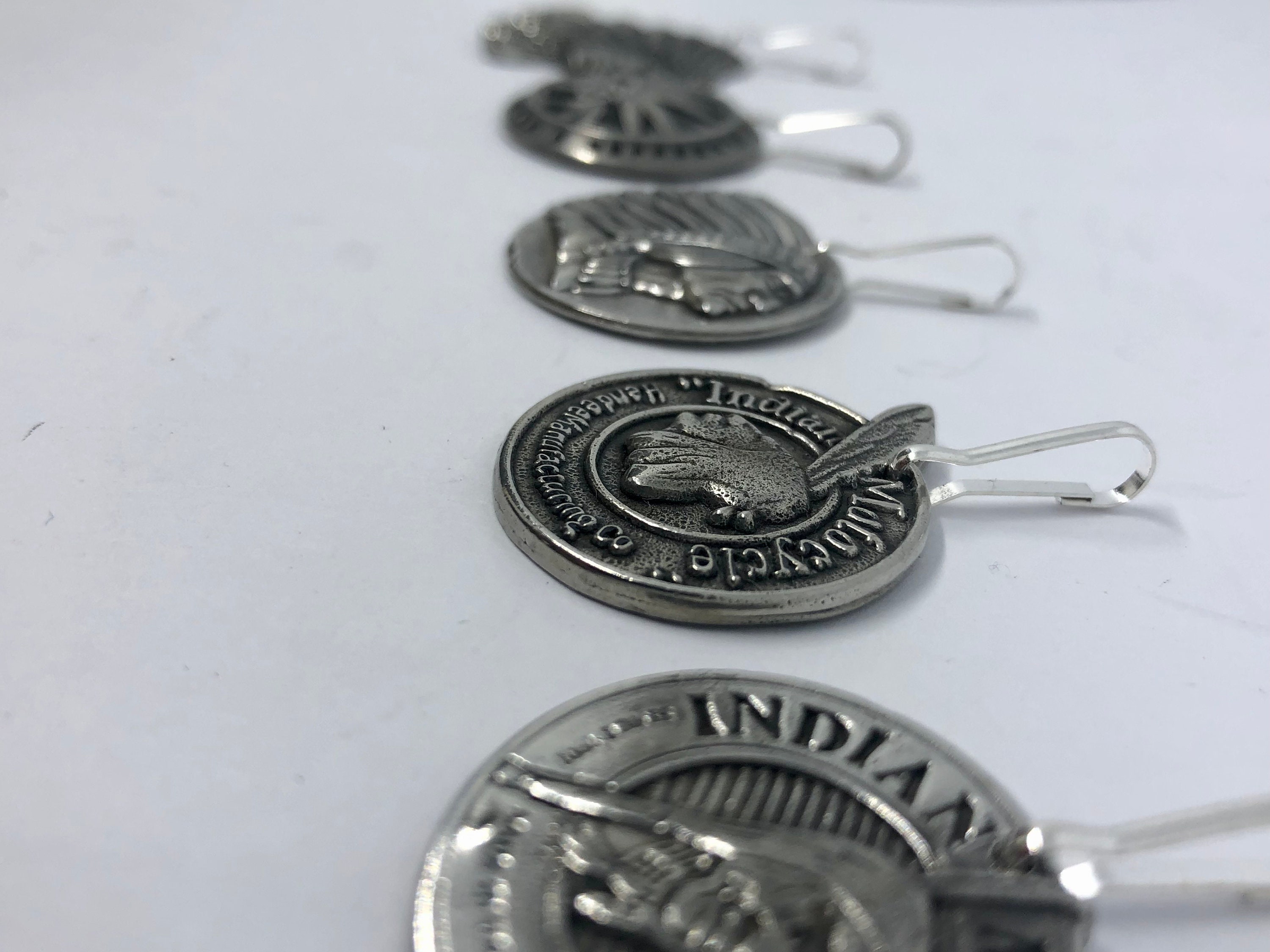 Indian Motorcycle Zipper Pulls Solid Pewter 5 Different - Etsy