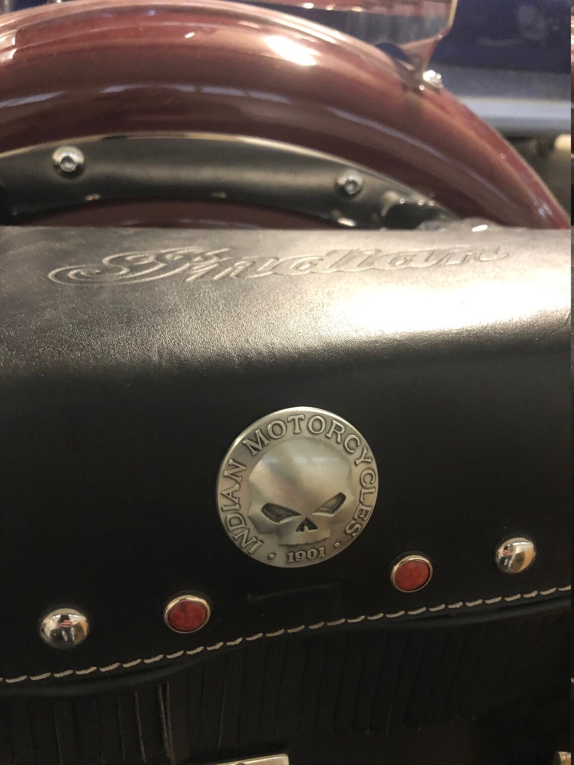 Indian Motorcycle screw-back SKULL design concho Indian | Etsy