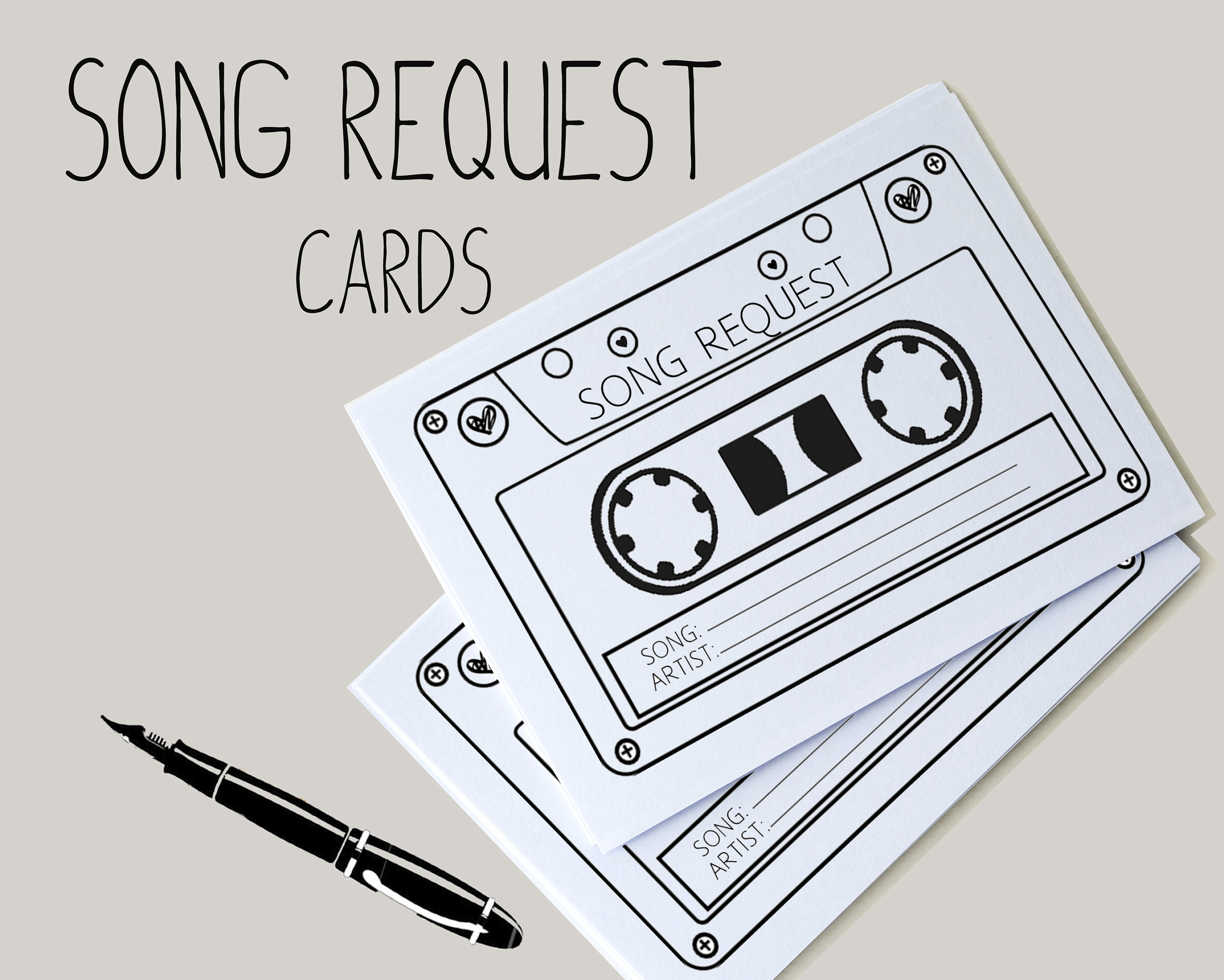 Song Request Cards Printable Wedding Song Request Cards - Etsy