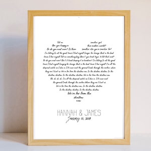 Shallow Lyrics, A Star is Born, Lyric Print, Personalised Wedding Song ...