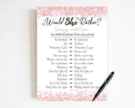 XXX Would She Rather Game Printable Adult Bachelorette, 49% OFF XXX Would She Rather Game Printable Adult Bachelorette, 49% OFF
