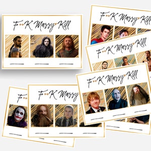 Fmk - Bachelorette Party Game, Bachelorette Drinking Game, Hen Party ...