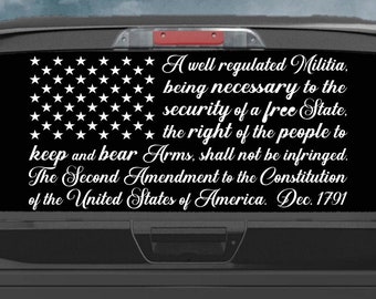 2nd Amendment Window Decal - Etsy