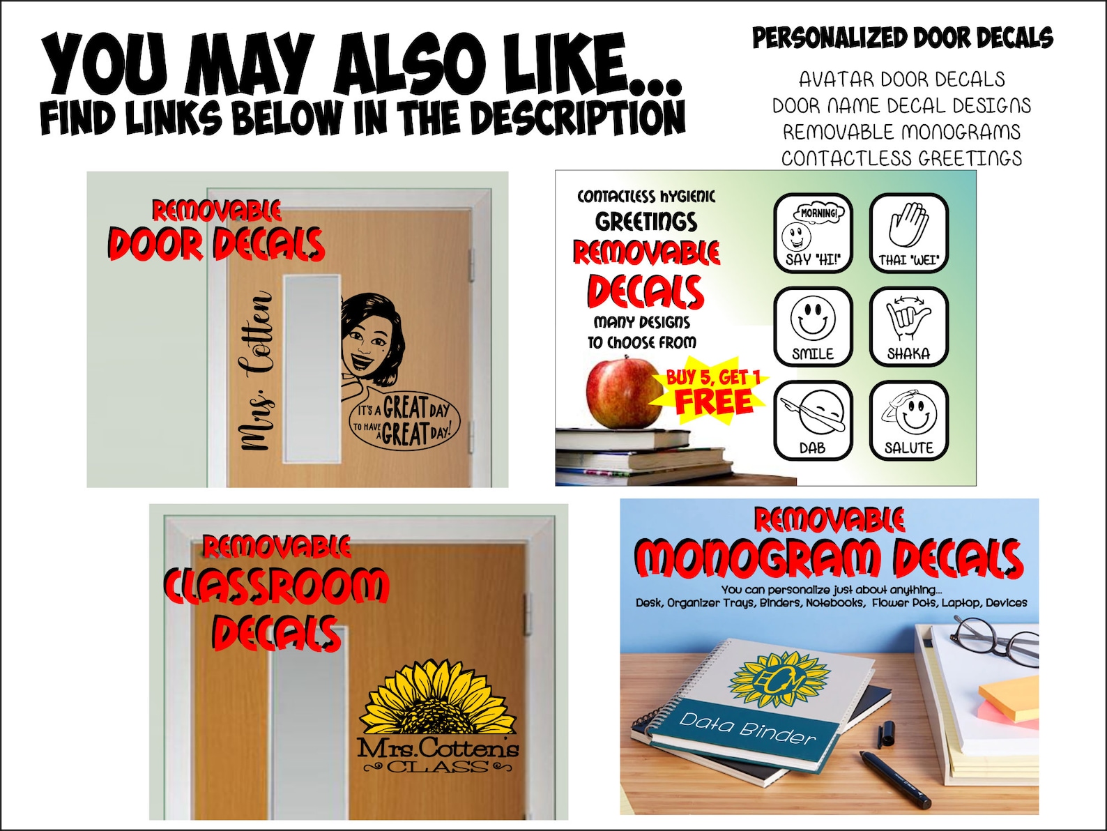 Numbered Desk Decals Removable for Classroom - Etsy