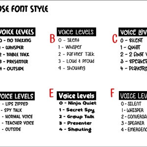 Custom Removable VOICE LEVELS Whiteboard Decal/label for Classroom - Etsy