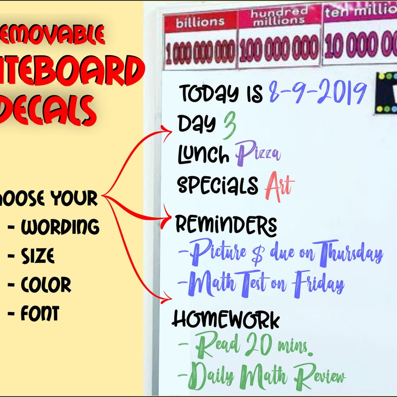 Whiteboard Decals - Etsy