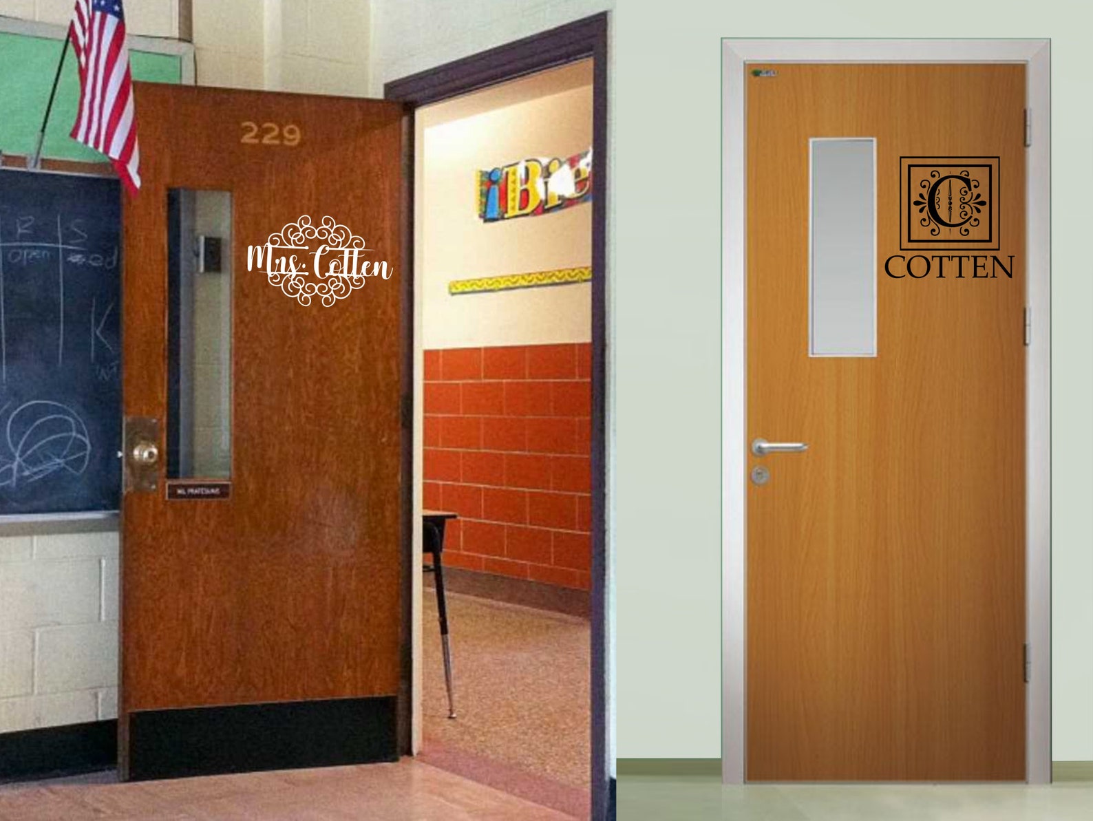 Removable Door Name Decals - Etsy