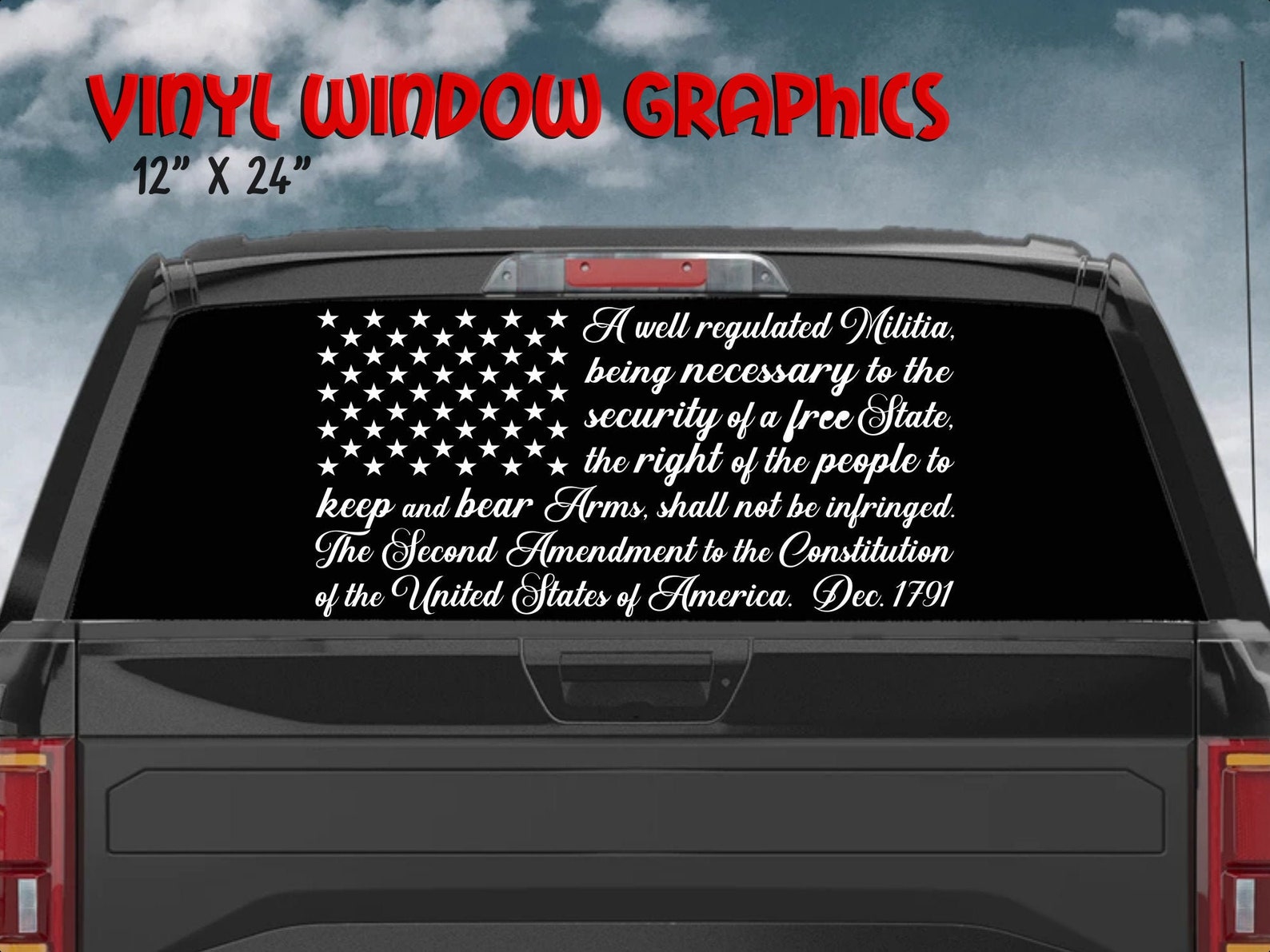 Vehicle Window Decal Patriotic 2nd Amendment Constitution | Etsy