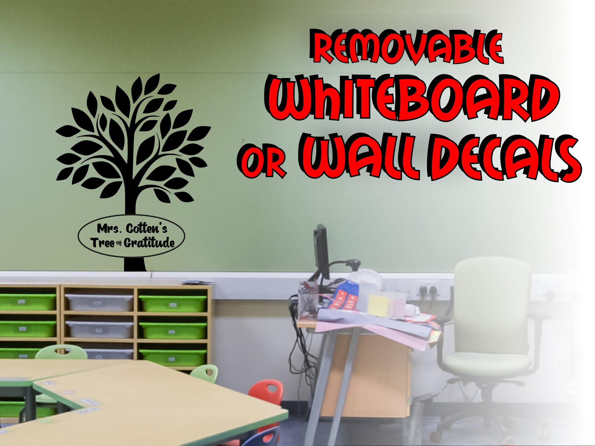 Custom Removable Decal TREE of Kindness/learning/gratitude | Etsy