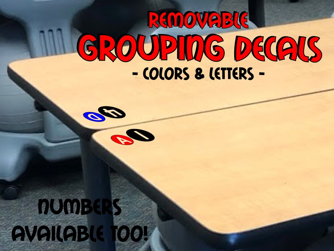 Colored Small Group Decals - Removable for Classroom - Etsy