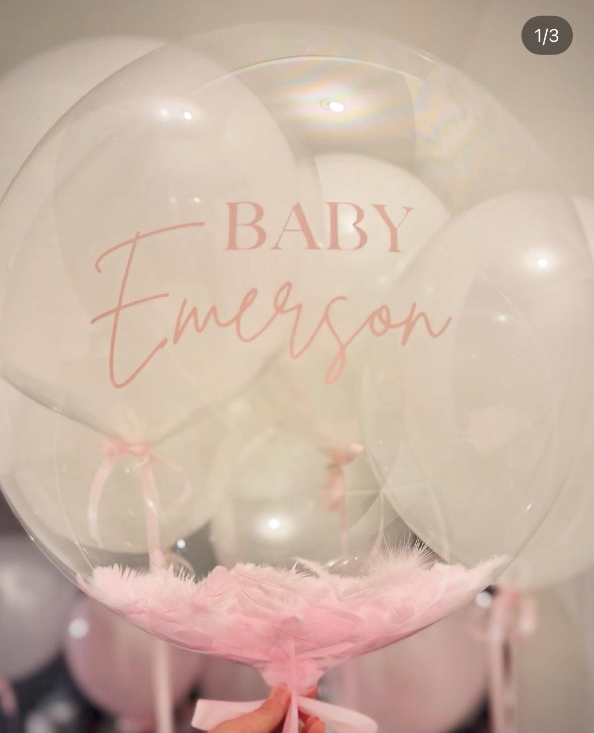 Feather Clear Bobo Balloons | Baby Shower Party Decor - Etsy