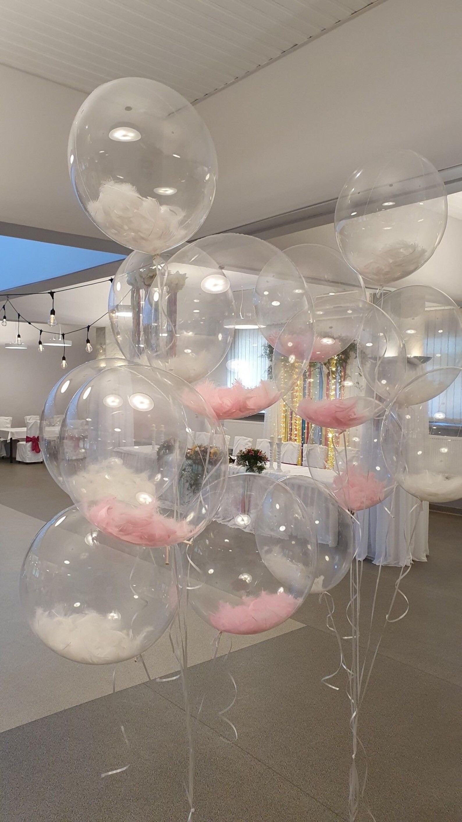 Feather Clear Bobo Balloons | Baby Shower Party Decor - Etsy