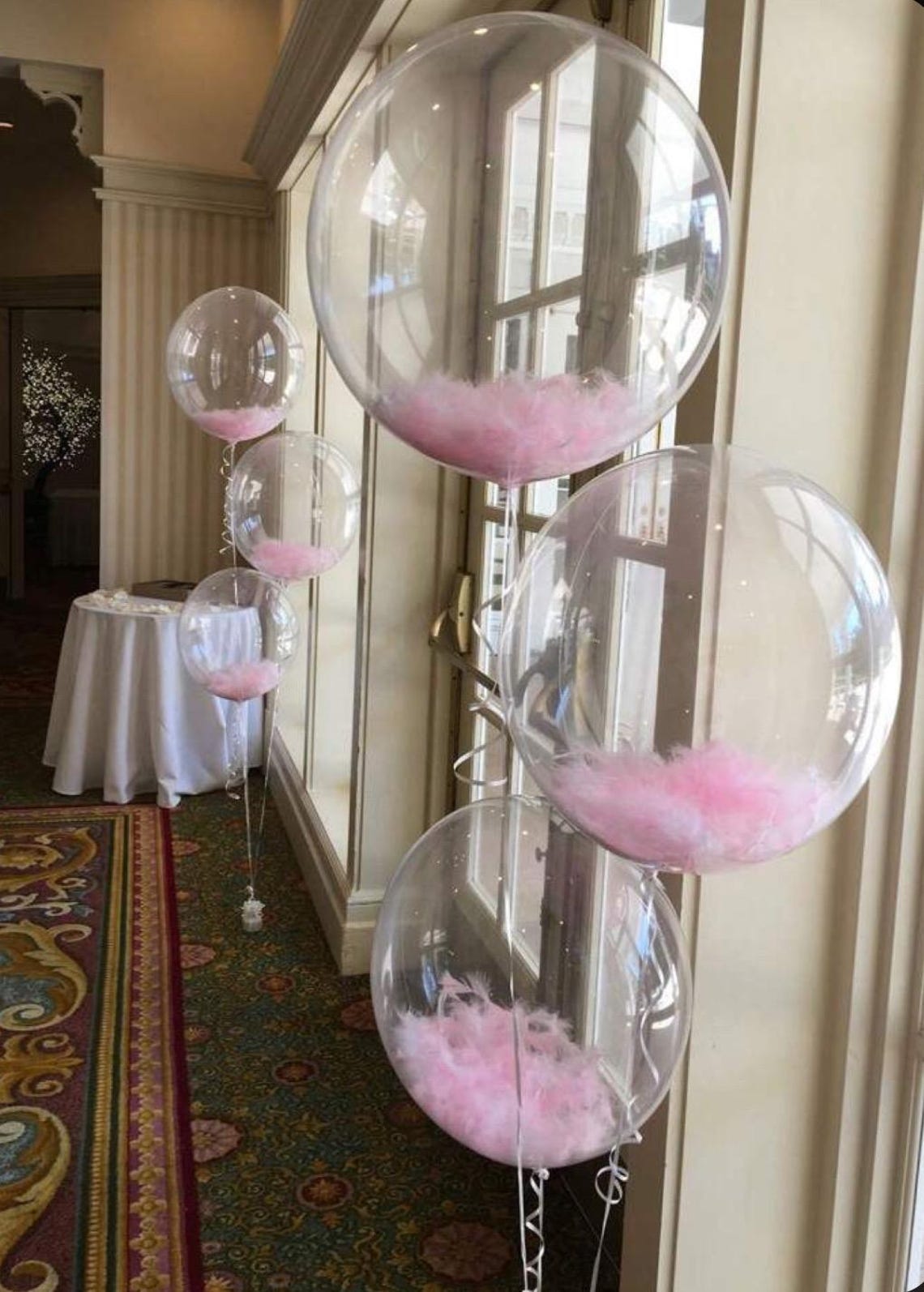 Feather Clear Bobo Balloons | Baby Shower Party Decor - Etsy
