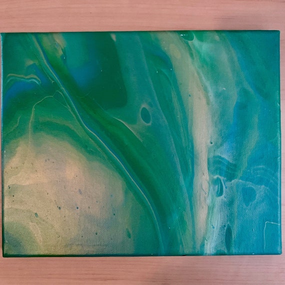 The Green Power Ranger-acrylic Pour Painting | Etsy