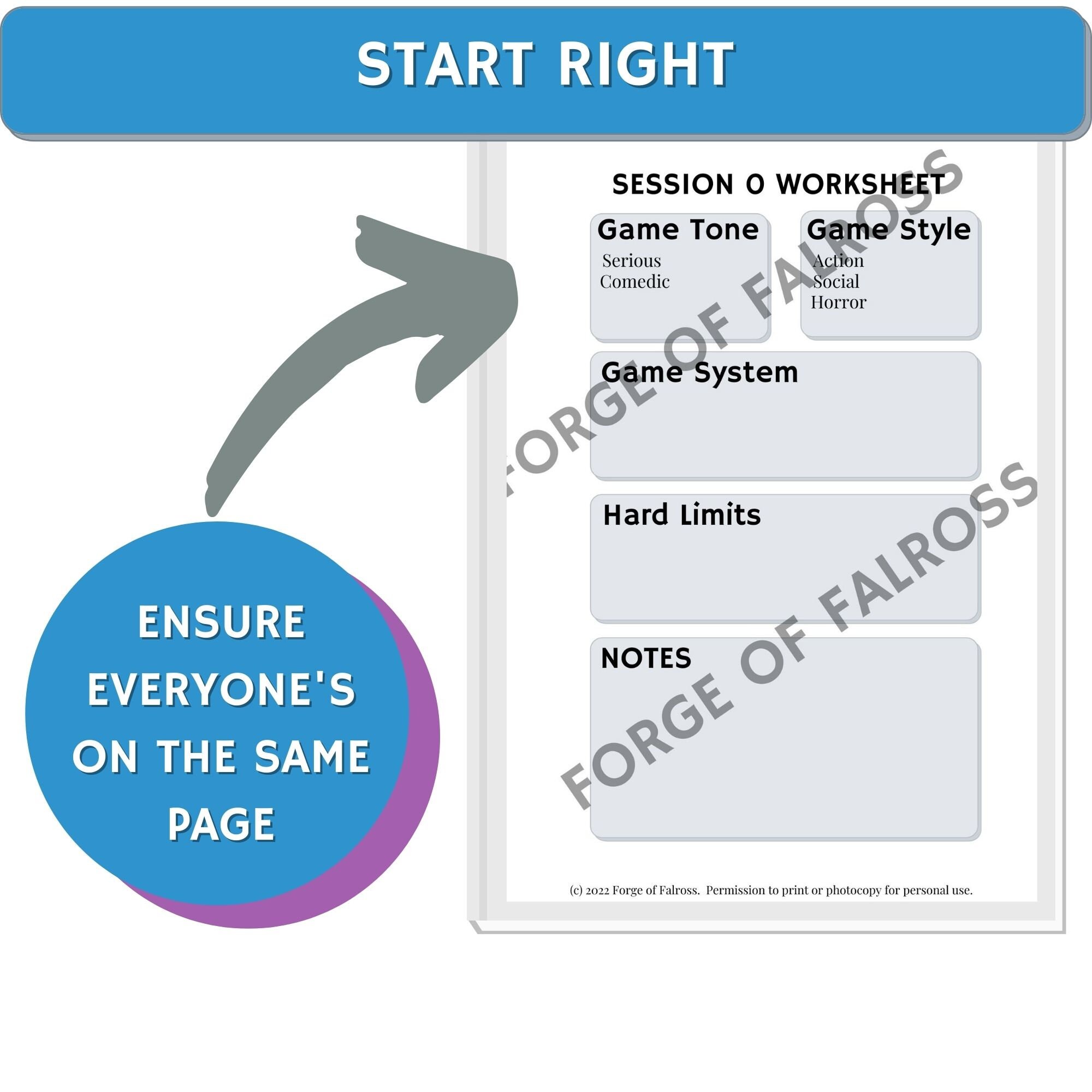 RPG Session 0 Worksheet in US Letter and A4 Sizes Digital Download - Etsy