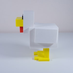 Minecraft Chicken Figure || Snap-together Pieces || - Etsy