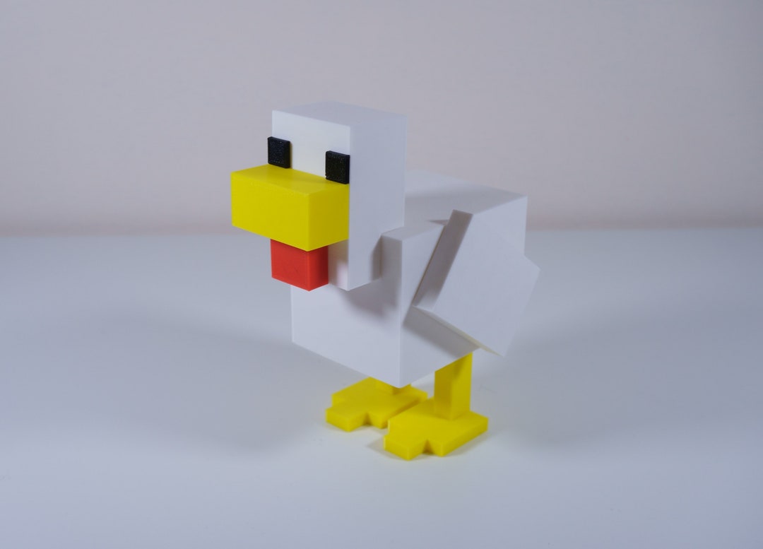 Minecraft Chicken Figure || Snap-together Pieces || - Etsy
