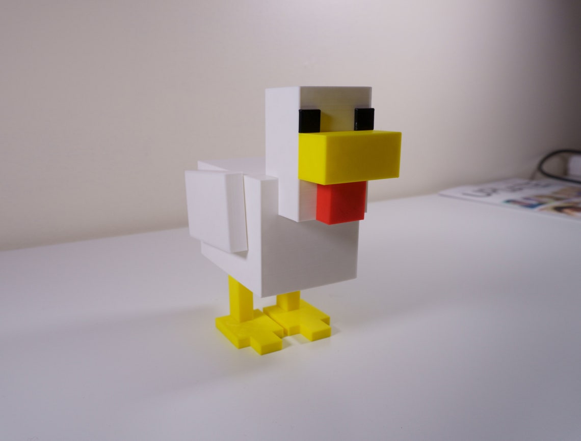 Minecraft Chicken Figure Snap-together Pieces - Etsy