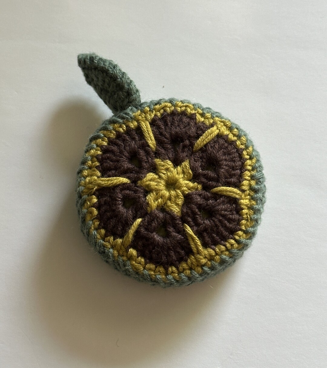 Crocheted Flower Tape Measure brown - Etsy