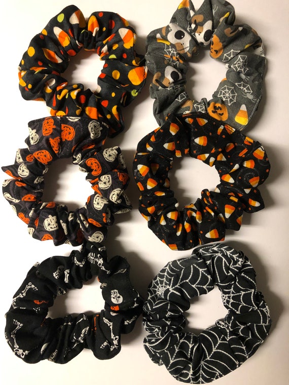 Halloween Hair Scrunchies / Hair Ties variety of Styles - Etsy