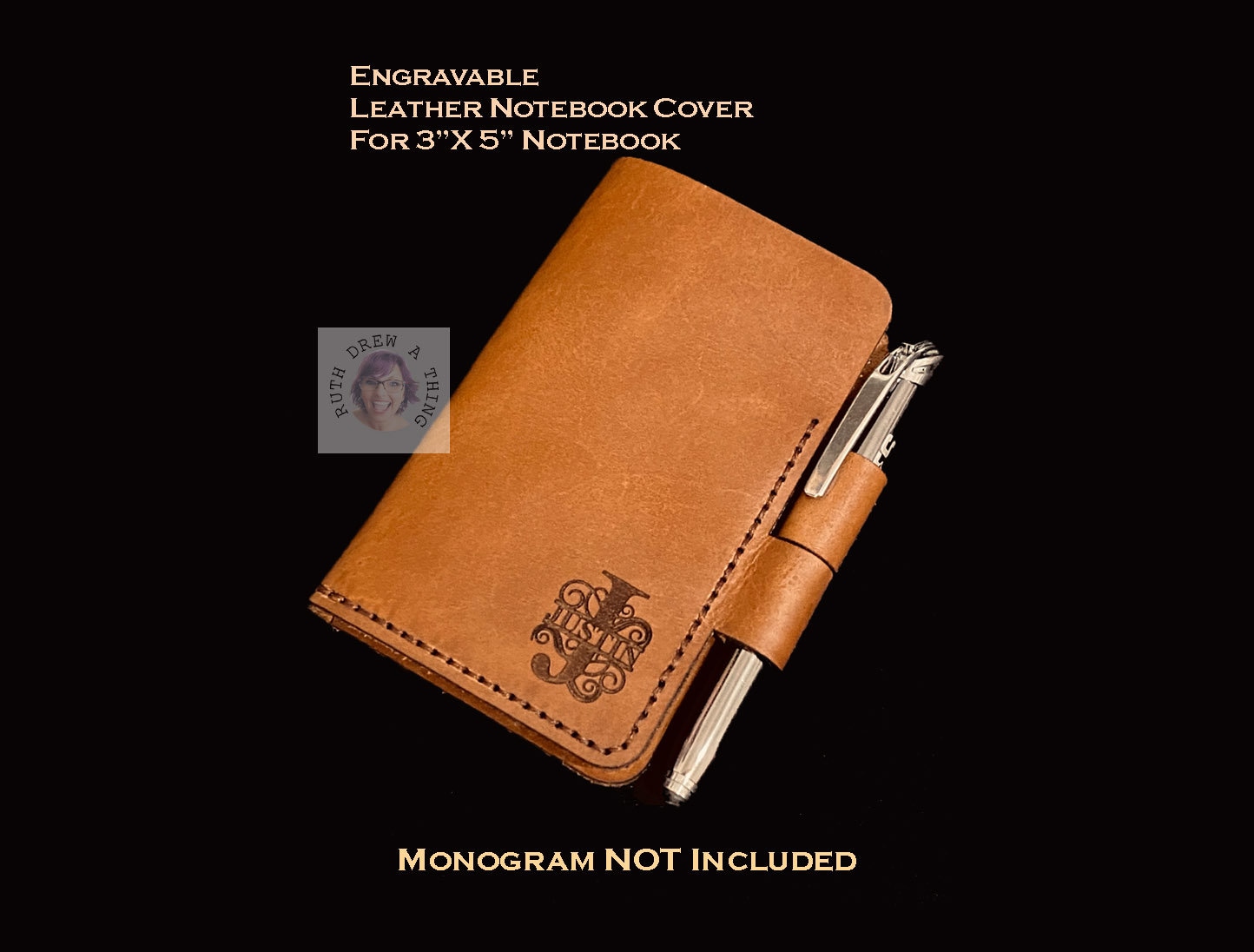 Engravable Leather Notebook Cover File - Etsy