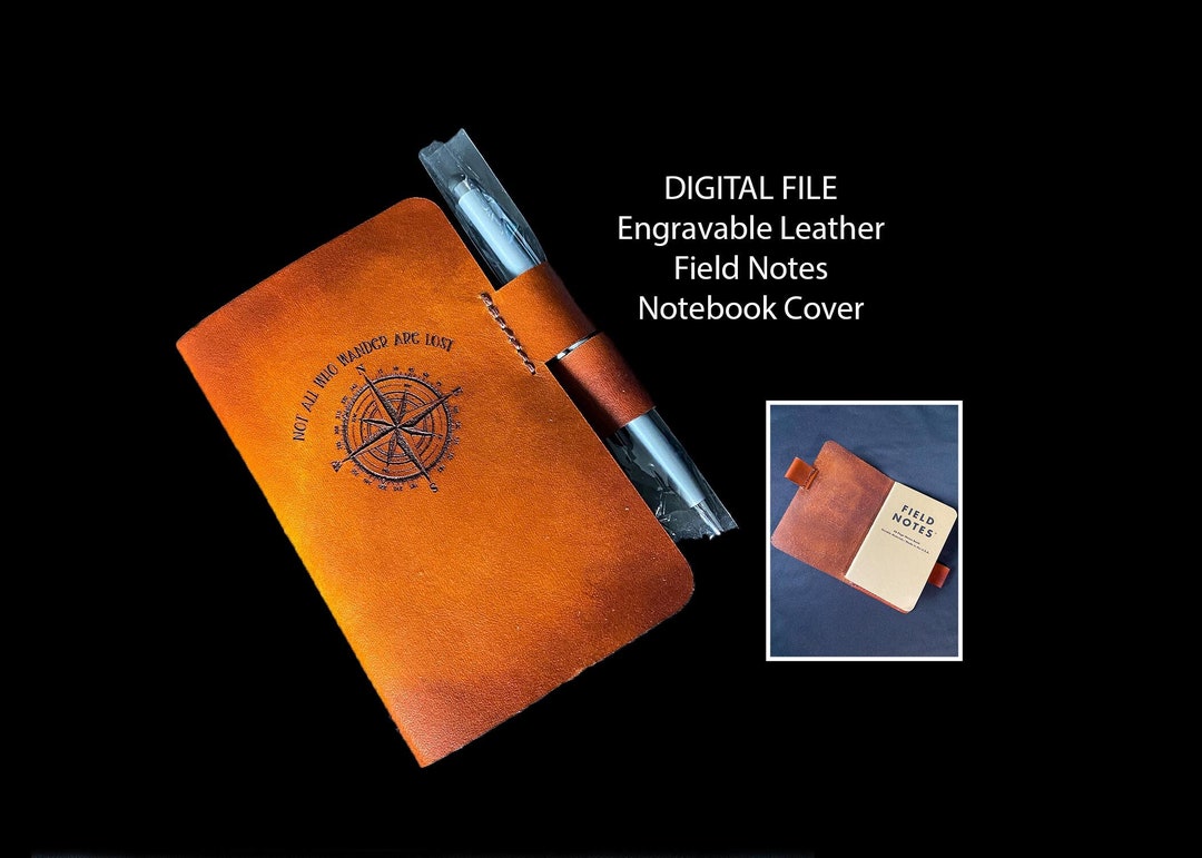 Field Notes Engravable Leather Notebook Cover Laser File - Etsy