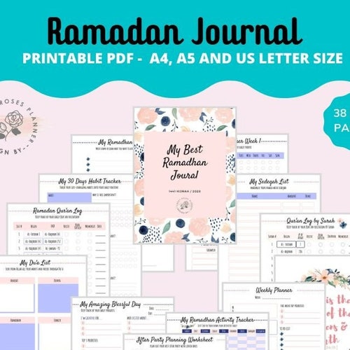 Ramadan Planner Ramadan Tracker Ramadan Journal Solat | Etsy