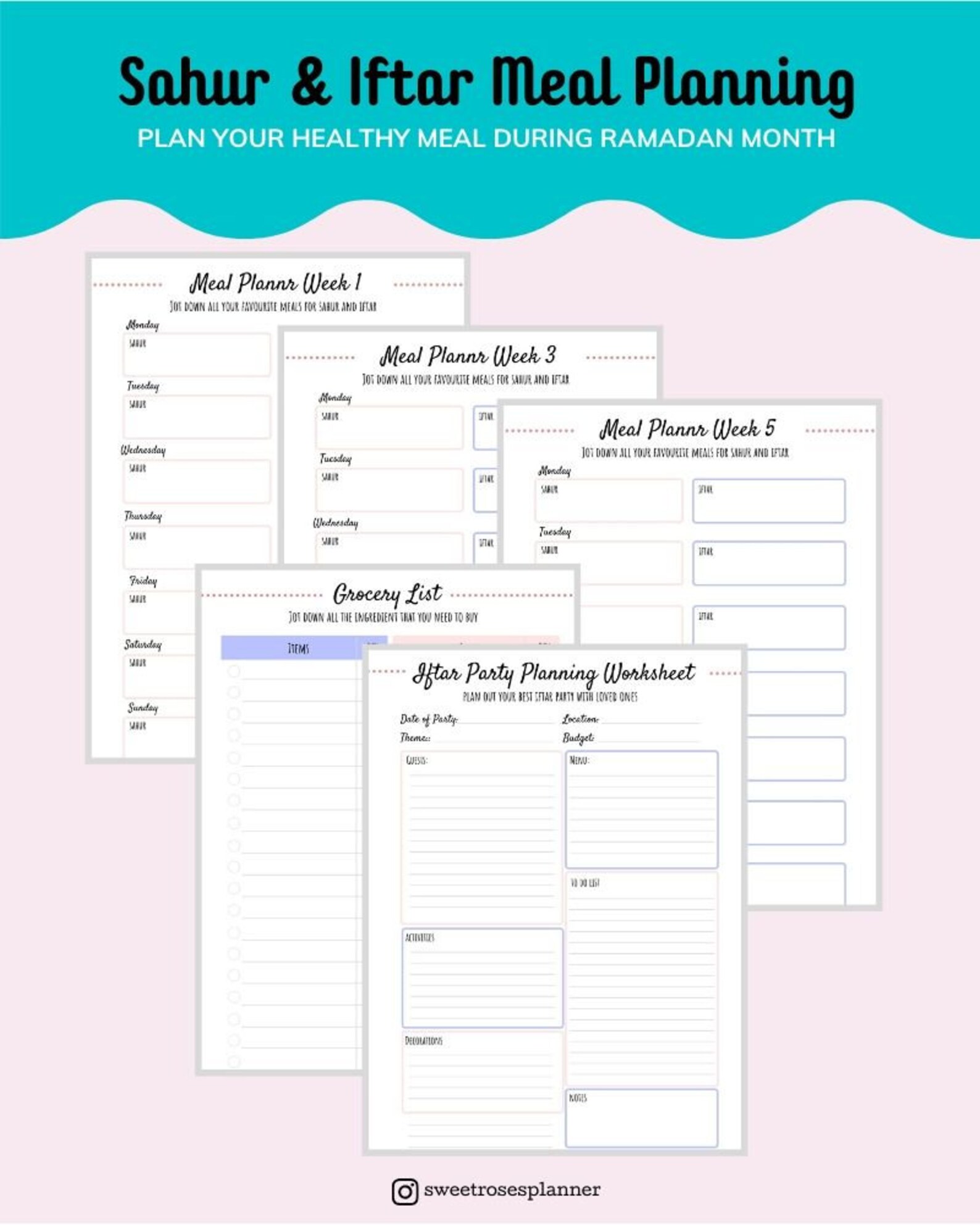 Ramadan Planner, Ramadan Tracker, Ramadan Journal, Islamic Planner ...