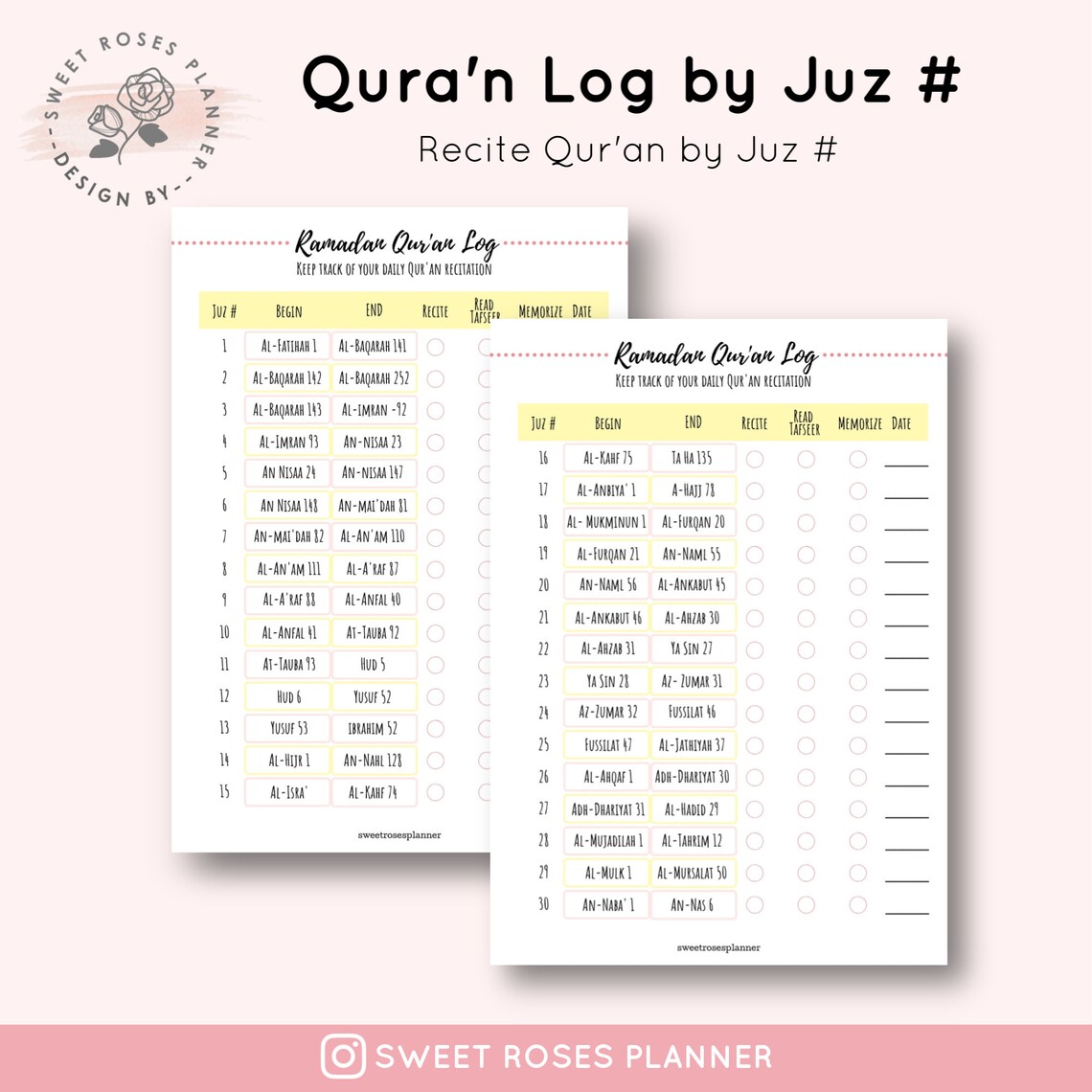 Ramadan Planner, Ramadan Tracker, Ramadan Journal, Islamic Planner ...