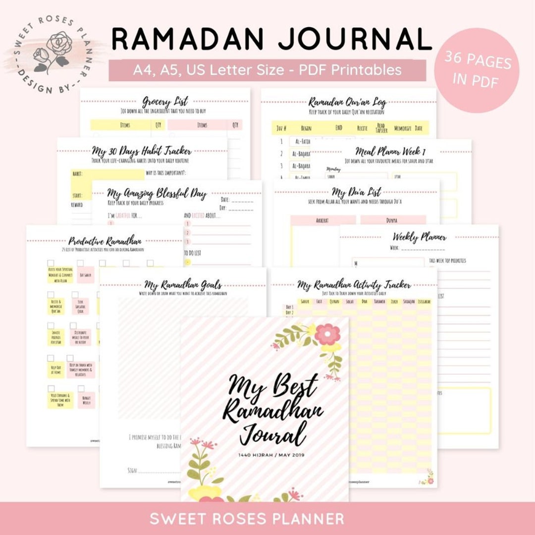 Ramadan Planner, Ramadan Tracker, Ramadan Journal, Islamic Planner ...