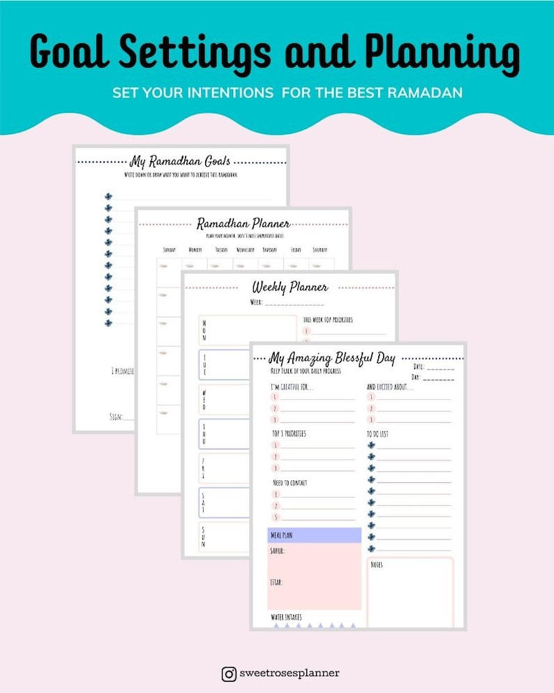Ramadan Planner Ramadan Tracker Ramadan Journal Islamic - Etsy