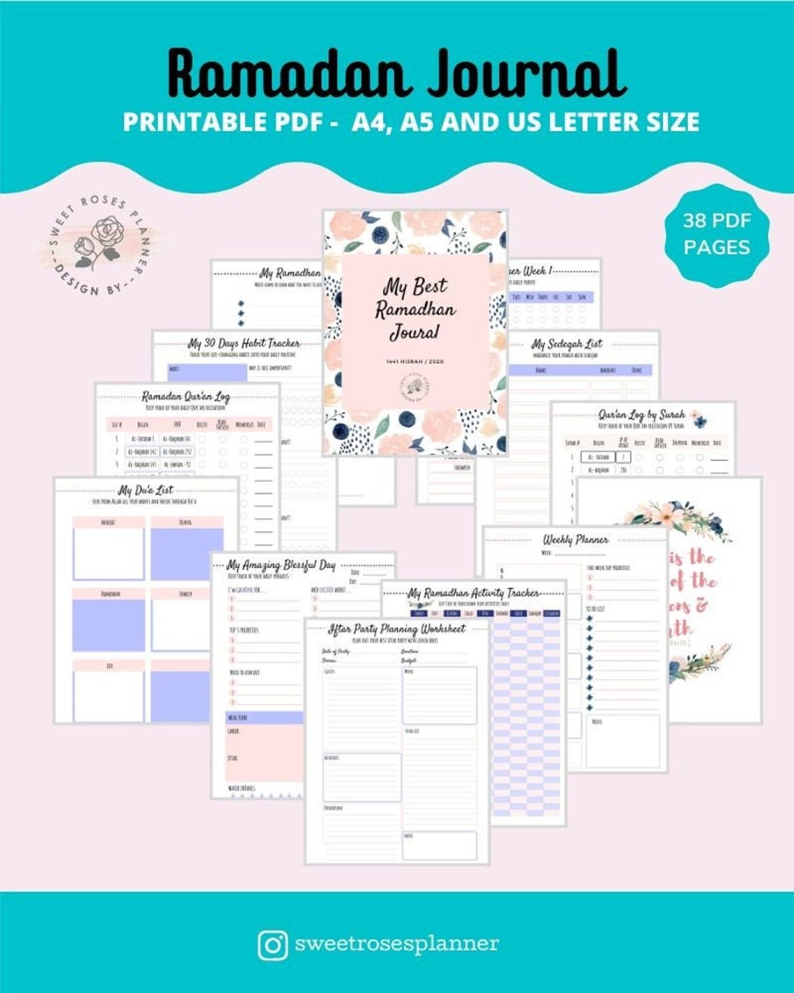 Ramadan Planner, Ramadan Tracker, Ramadan Journal, Islamic Planner ...