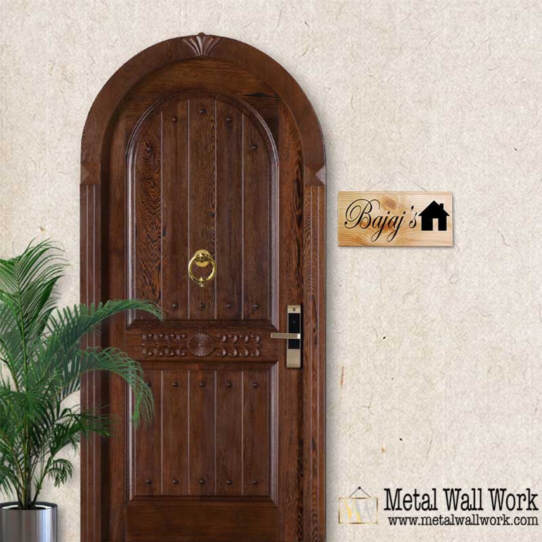 Name Plate for Home Entrance Door / Wall Sign for Home, Home Sign for ...