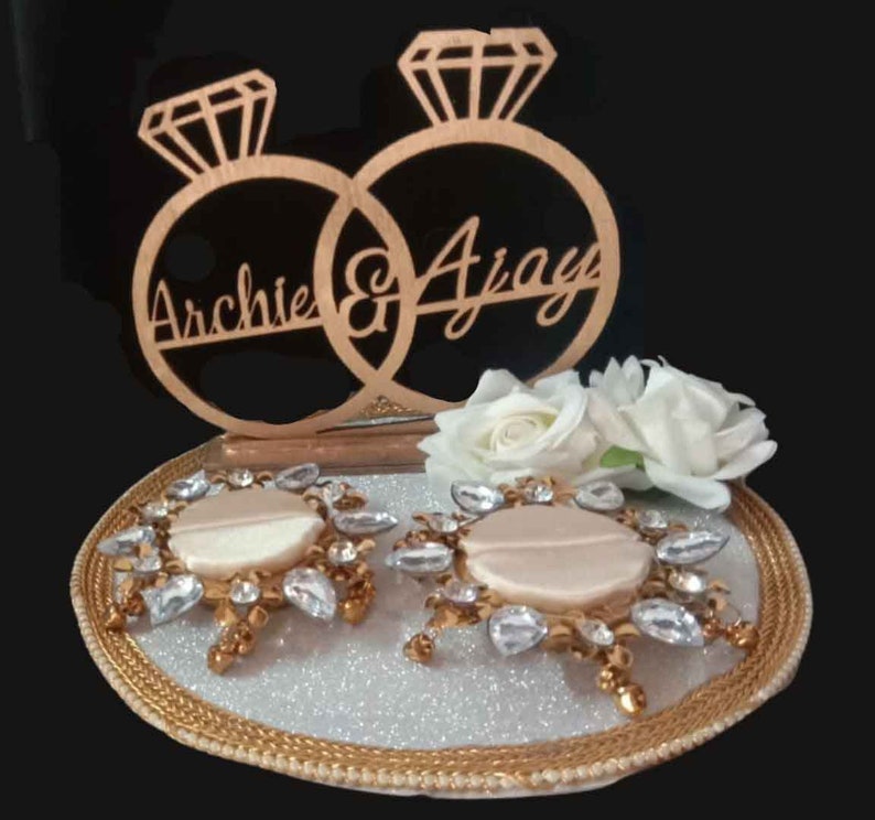 Customised Wedding Ring Platter/tray/engagement Ring Platter/holder/box ...