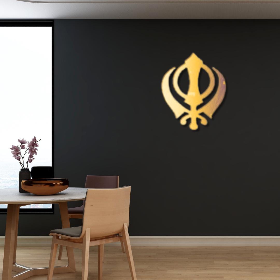 Handcrafted Metal Wall Art Shri Khanda Sahib Metal Decor | Sikh ...