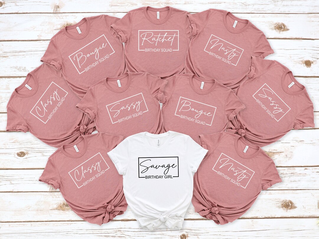 Savage Birthday Squad Shirt, Birthday Squad Shirt, Birthday Crew Shirts ...