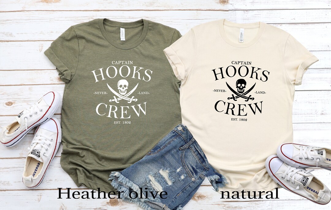 Captain Hook Shirt, Peter Pan Shirt, Captain Hooks Crew Shirt, Vacation ...