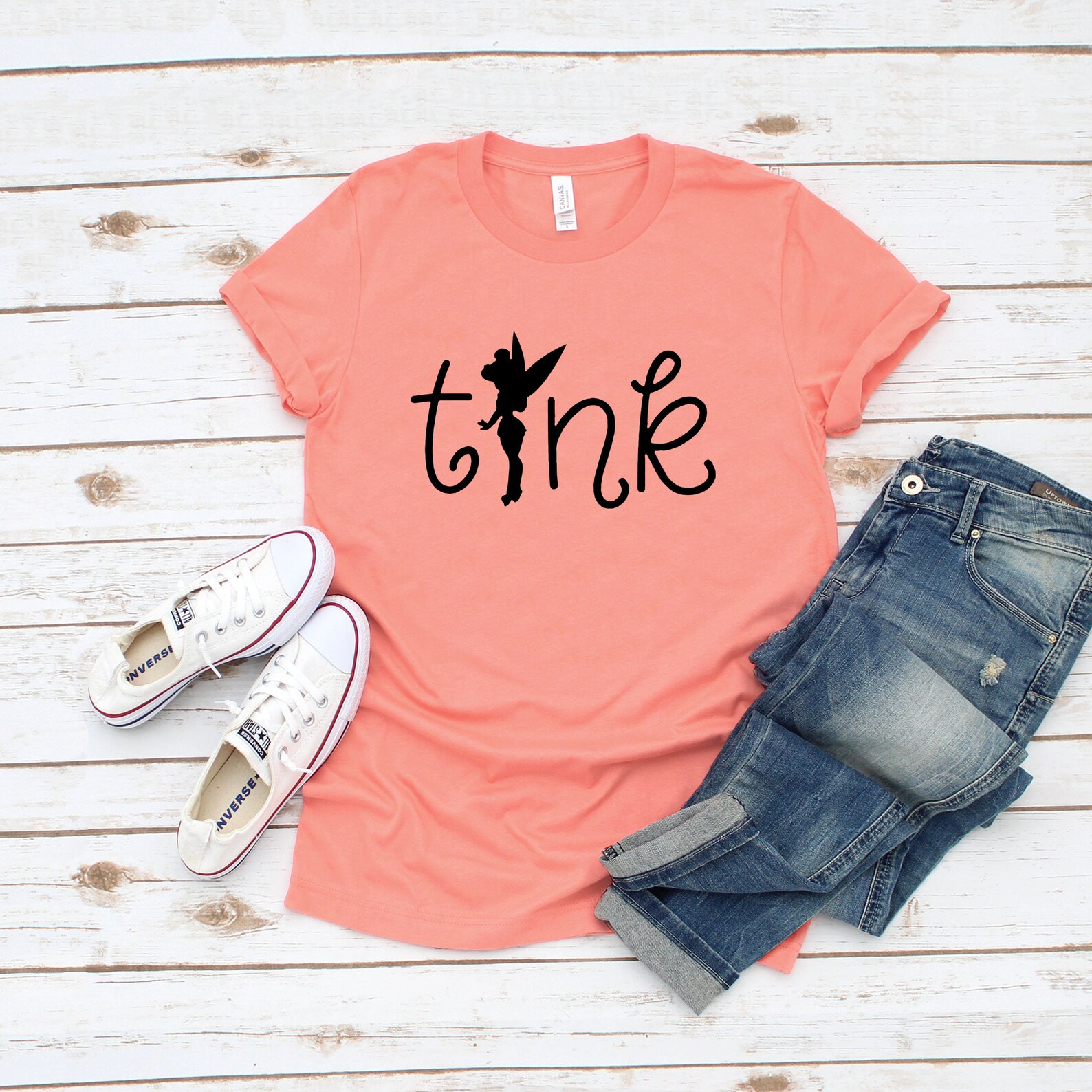Tinkerbell Shirt Tink Shirt Peter Pan Shirtvacation - Etsy