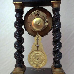 ANTIQUE Colorful Inlaid Marquerty French Table Clock 1885 Empire - Etsy